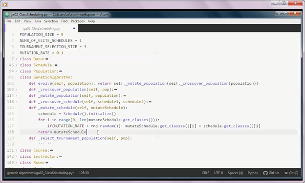 Prototype Project: Class Scheduling w/ Genetic Algorithms and Python