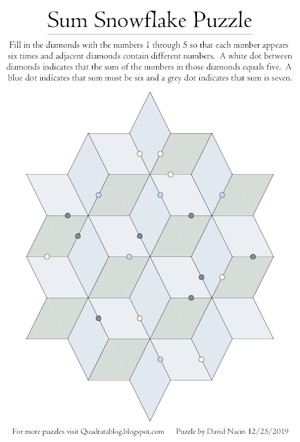 Sum Snowflake Puzzle
