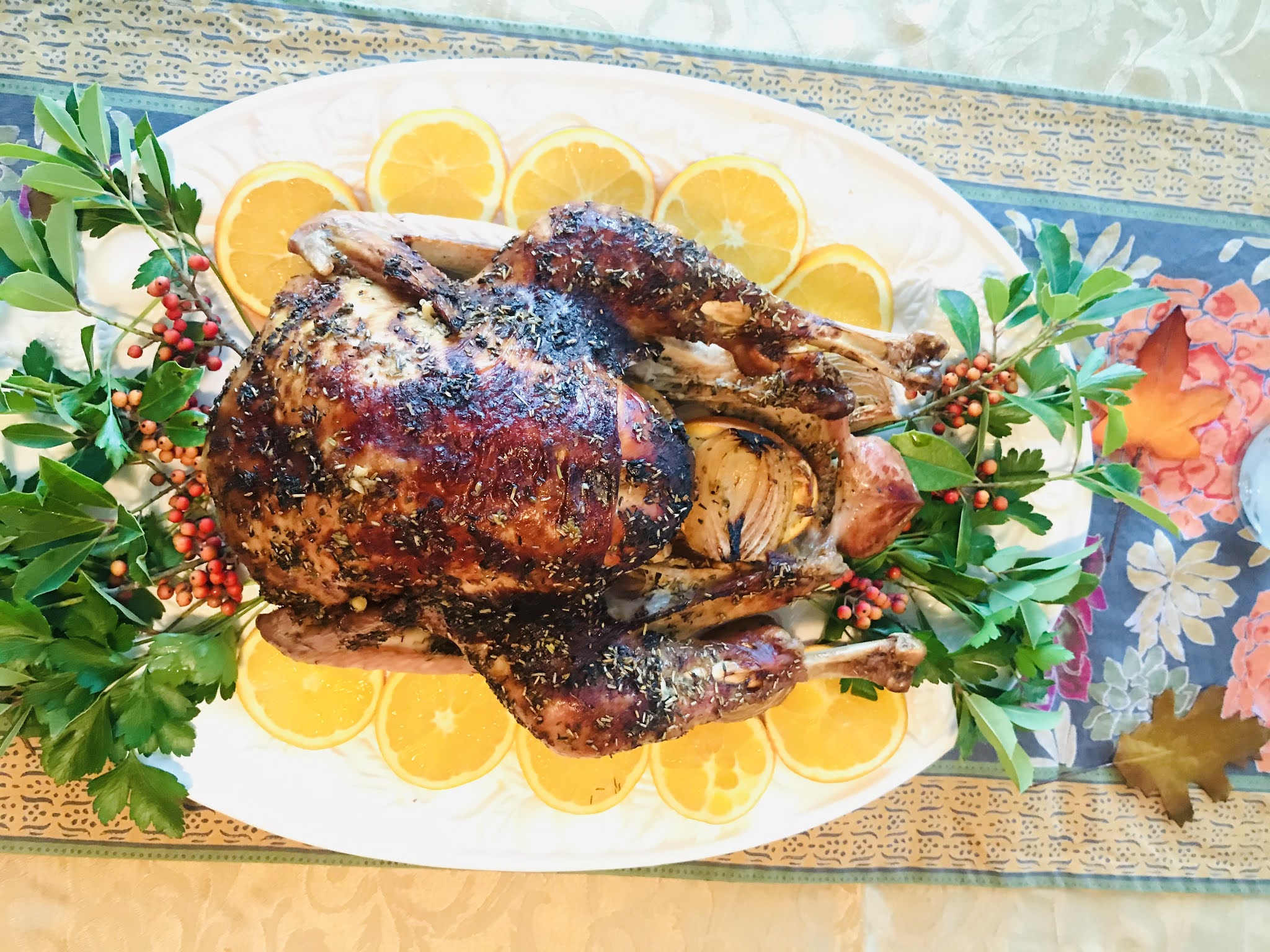 Pavo de Acción de Gracias con cítricos y hierbas/ Citrus and herbs ...