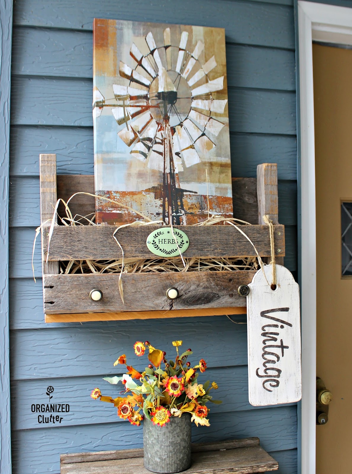 2017 Rustic Fall Covered Patio Decor - Organized Clutter