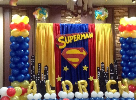 113 ideas para decorar una Fiesta de Superman