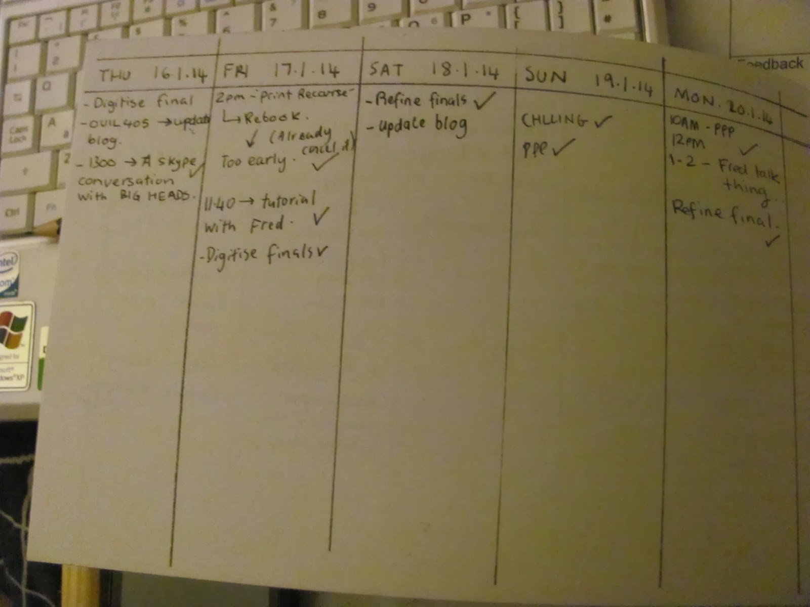 Studio Practice: daily targets