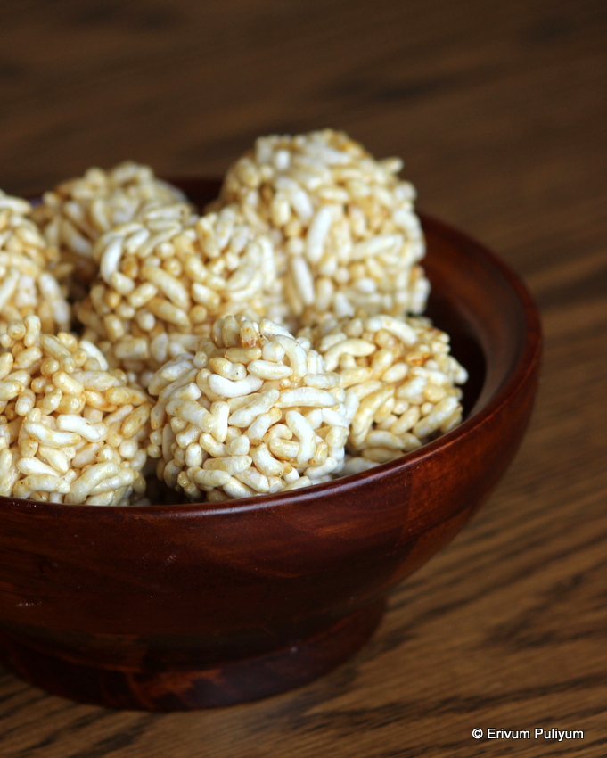Erivum Puliyum: Pori Unda | Puffed Rice Balls
