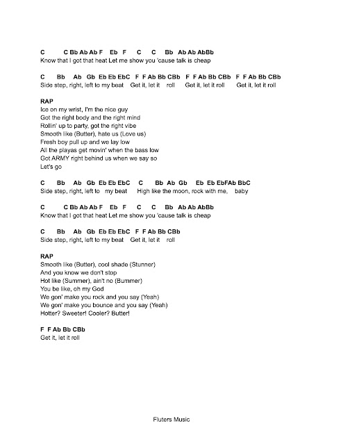 Flute Sheet Music: Butter - BTS