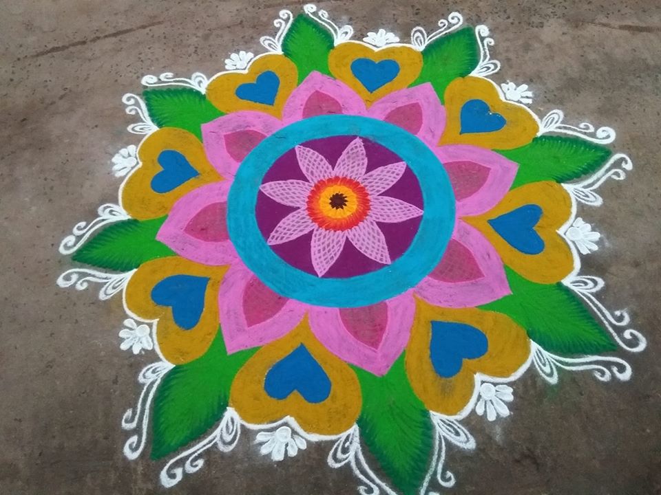 CHODAVARAMNET: LATEST 2019-2020 COLOURFUL RANGOLI PATTERNS AND ART PICS
