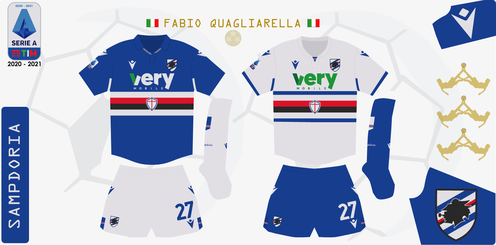 Design Futbol Kits: Sampdoria 2020 - 2021 (Serie A)