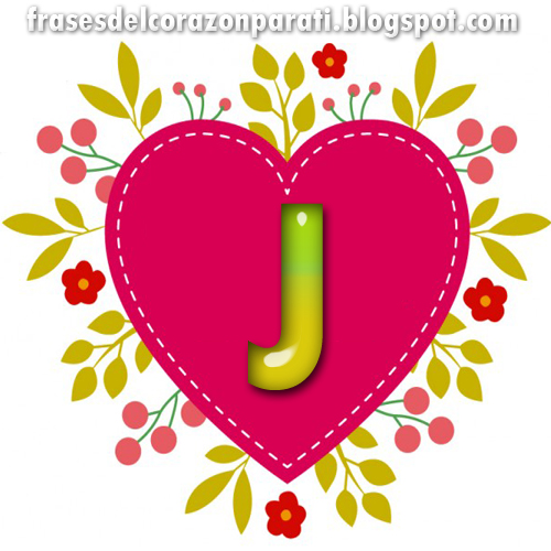 Frases para tu Corazón: Iniciales Corazón Floral(Ver más)