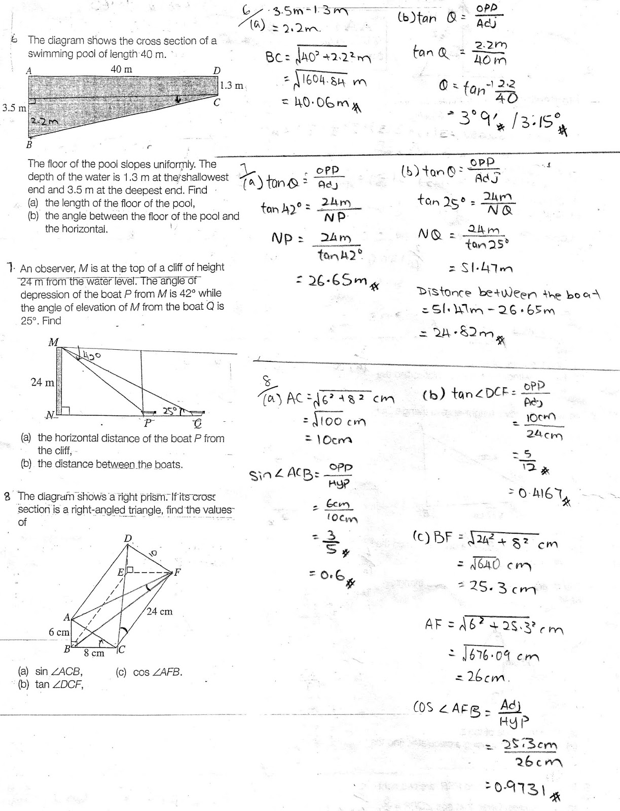 aay TUITION : F3 Math (1/5/2020) - Chapter 5 trigonometric ratios ...