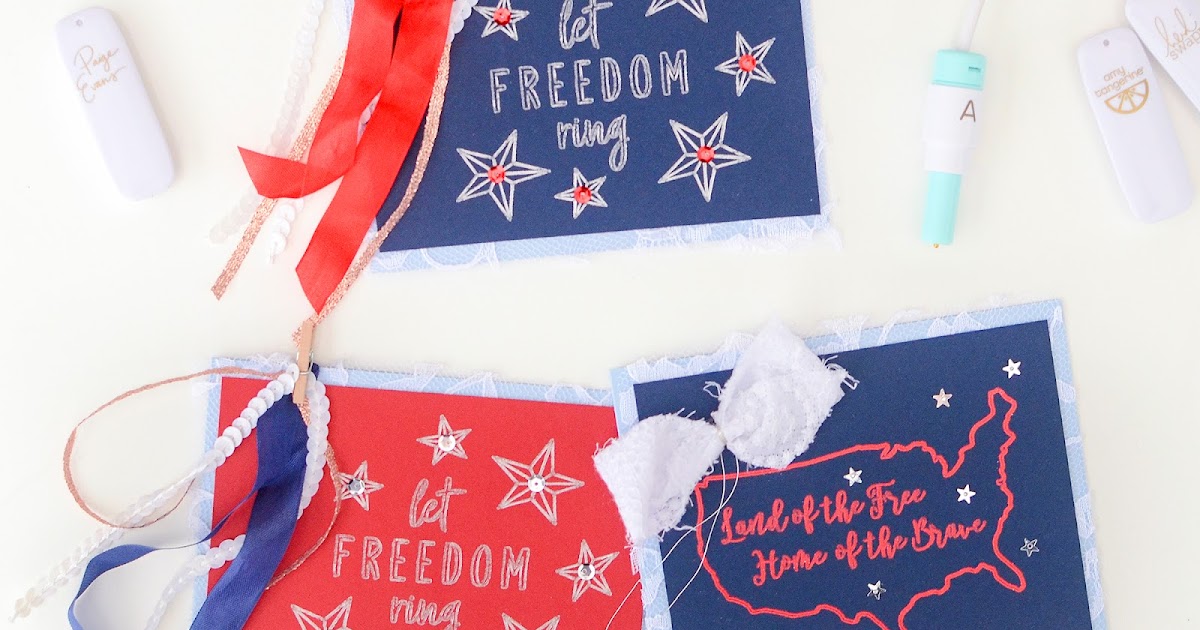 WRMK :: Patriotic Cards w/ Foil Quill