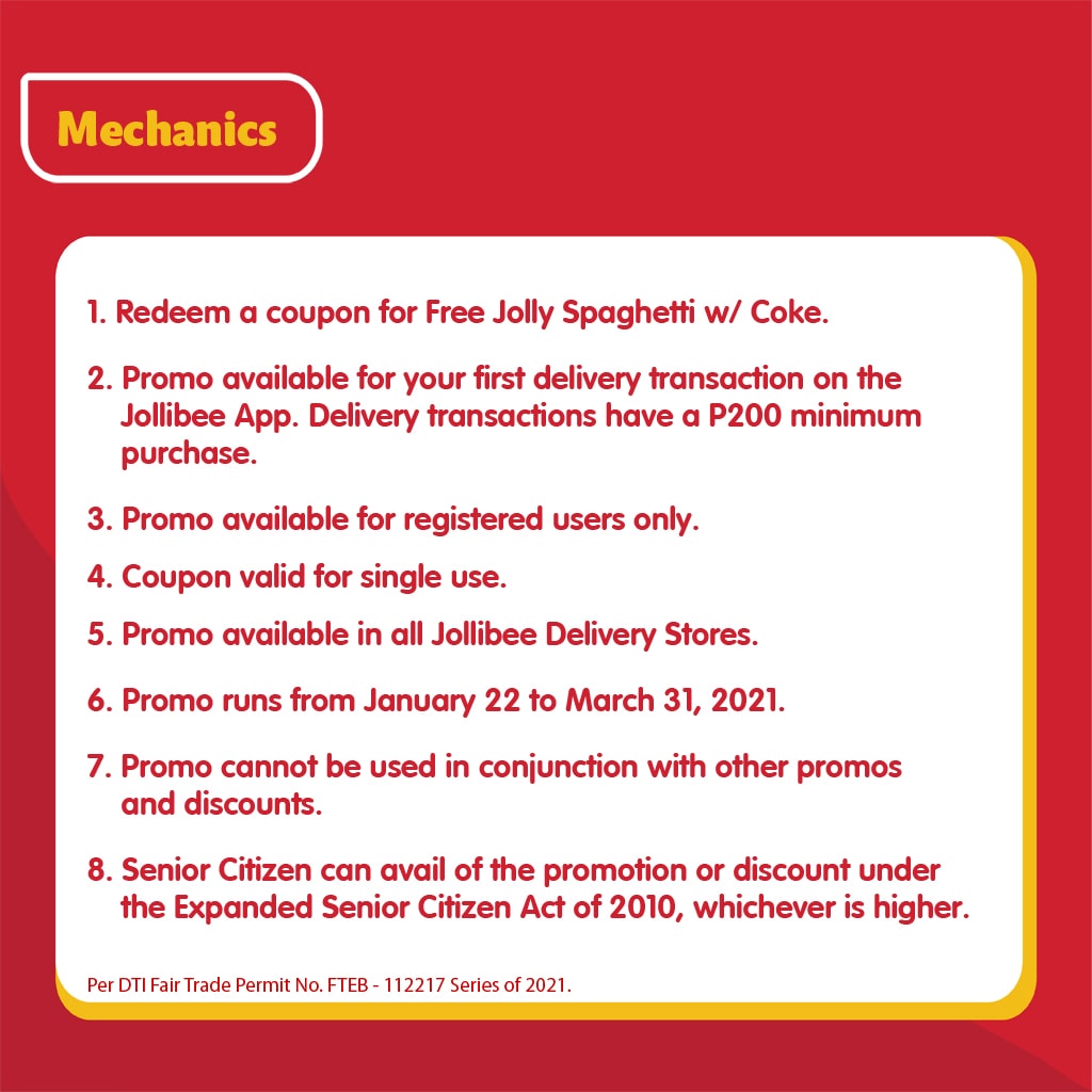 Manila Shopper: FREE Jollibee Spaghetti for first-time Jollibee App Users