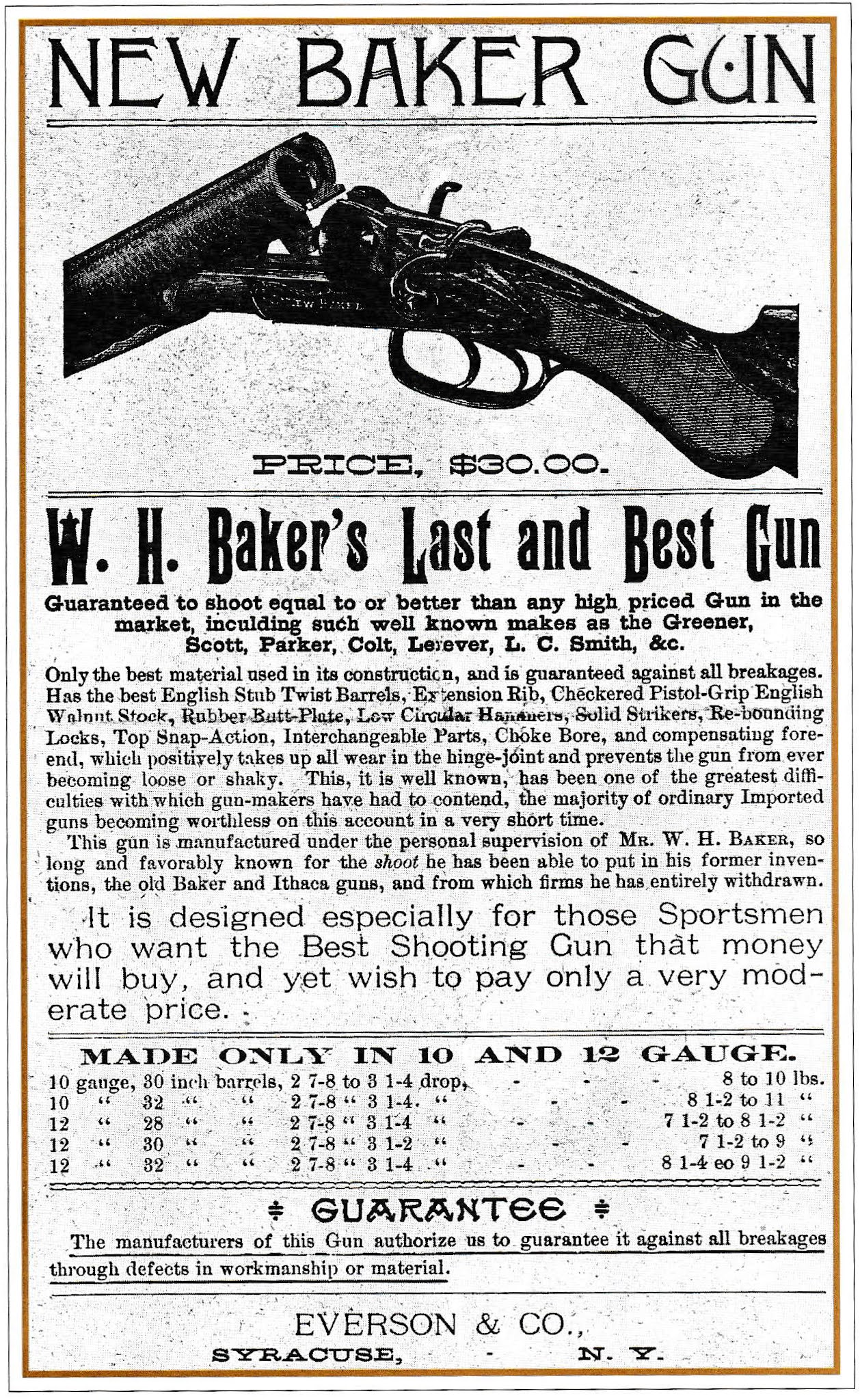 Progress is fine, but it's gone on for too long.: New Baker Guns