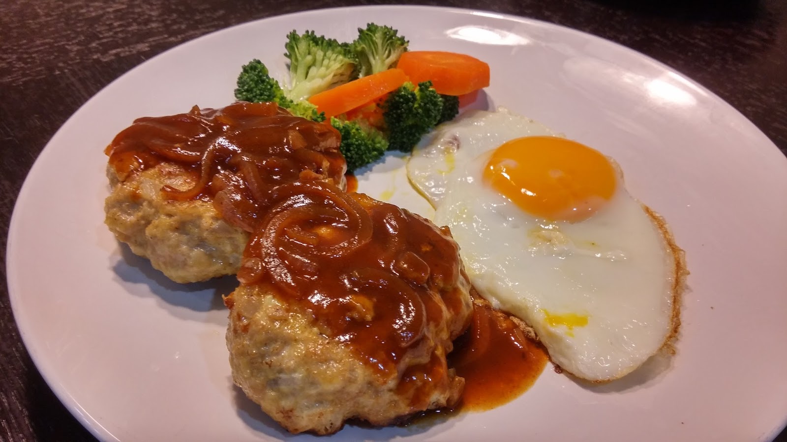 Food experiments @ my tiny kitchen~: Japanese hamburger steak (hambagu)