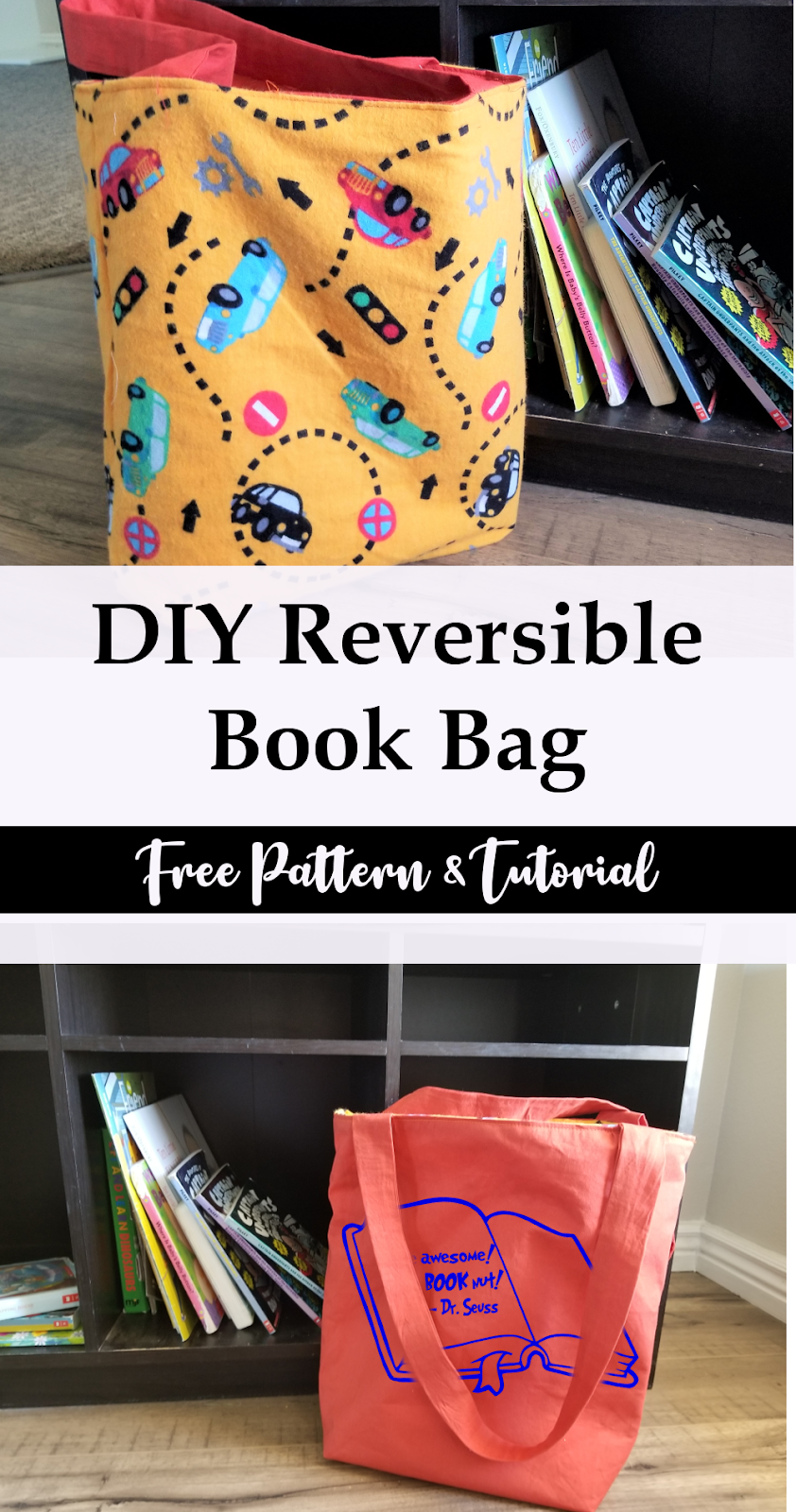 Summer Reading Reversible Book Bag Pattern | Sew Simple Home