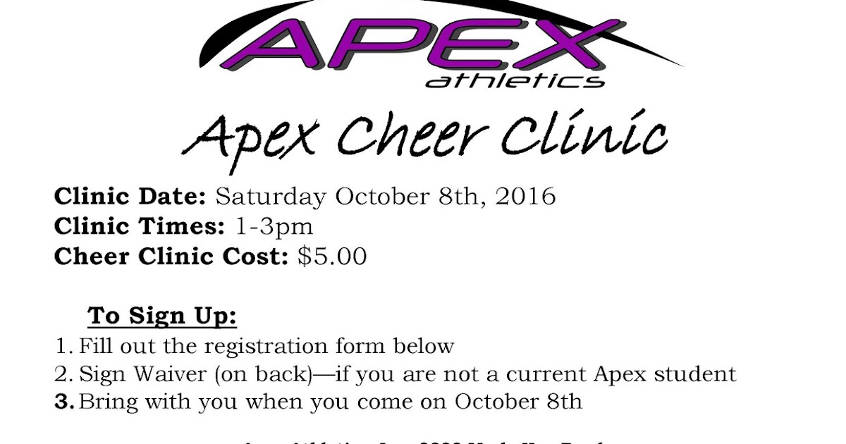 Middle School: Apex Cheerleading Open House & Cheer Clinic