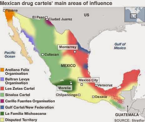 Frightening Drug Cartel Maps of Mexico