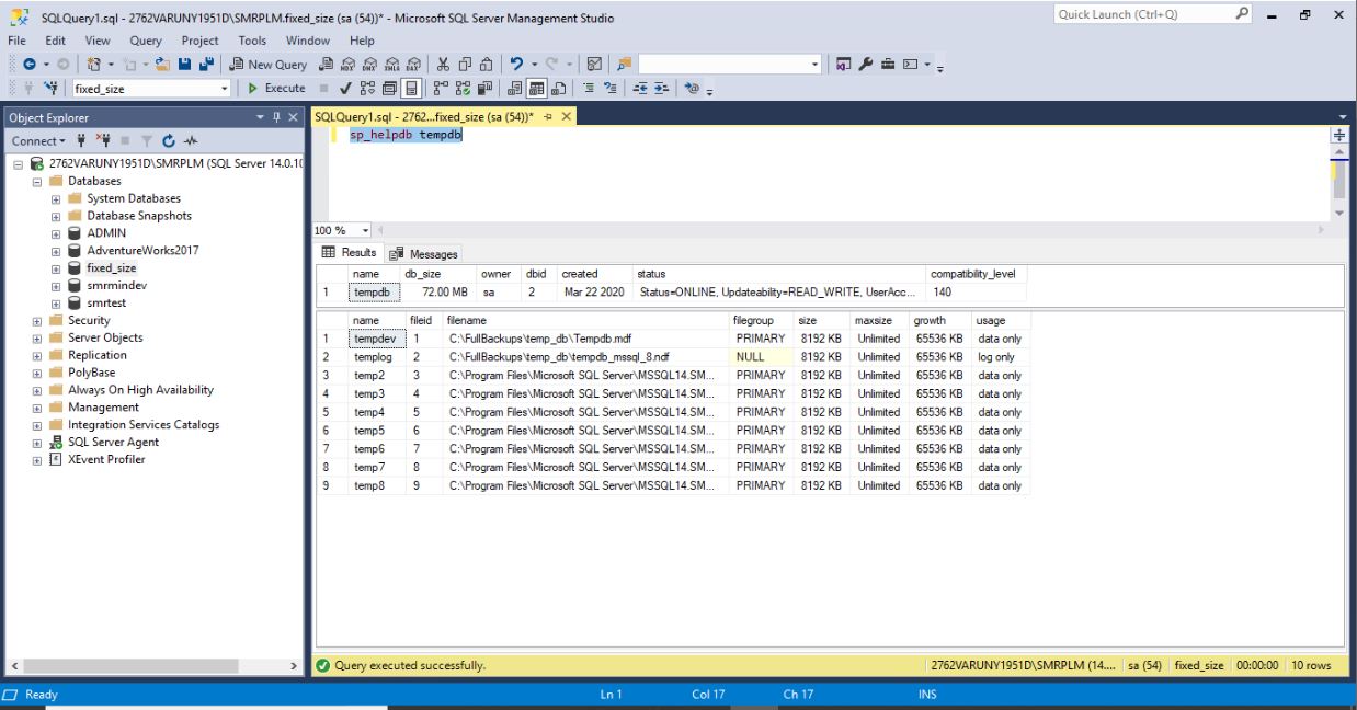 Oracle Database Commands and Practical Examples: MSSQL - Change tempdb ...