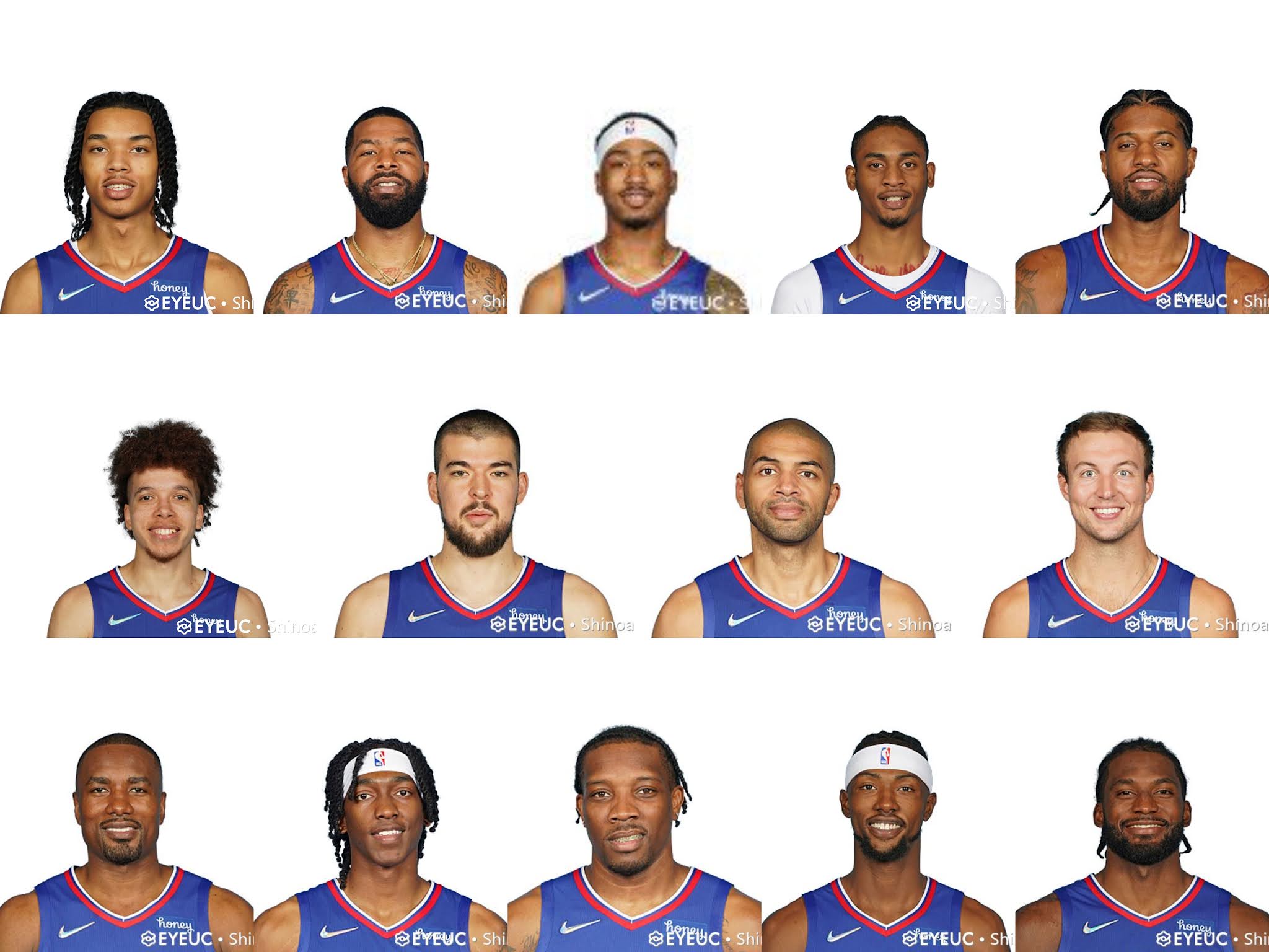 NBA 2K22 Los Angeles Clippers 2021-2022 Headshots Pack by Shinoa