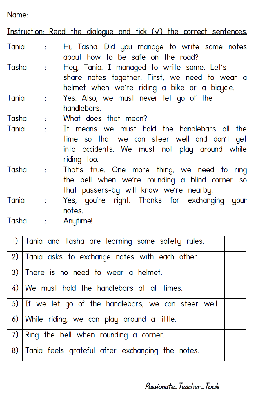 Passionate Teacher Tools: Safety Rules Dialogue (With Interactive ...