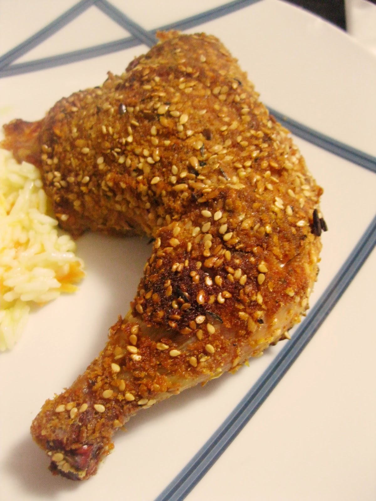 Tysha na Cucina: Pernas de Frango Panadas (no forno)