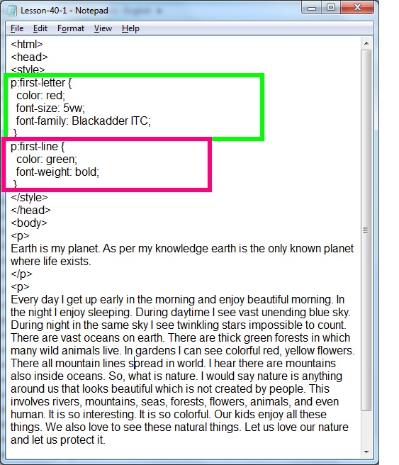 HTML and CSS through English: 40. CSS pseudo-element HTML and CSS through English: 40. CSS pseudo-element
