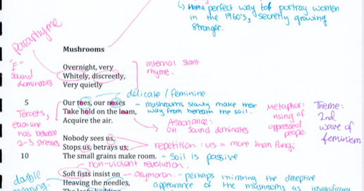 Language & Literature Blog: Mushrooms by Sylvia Plath