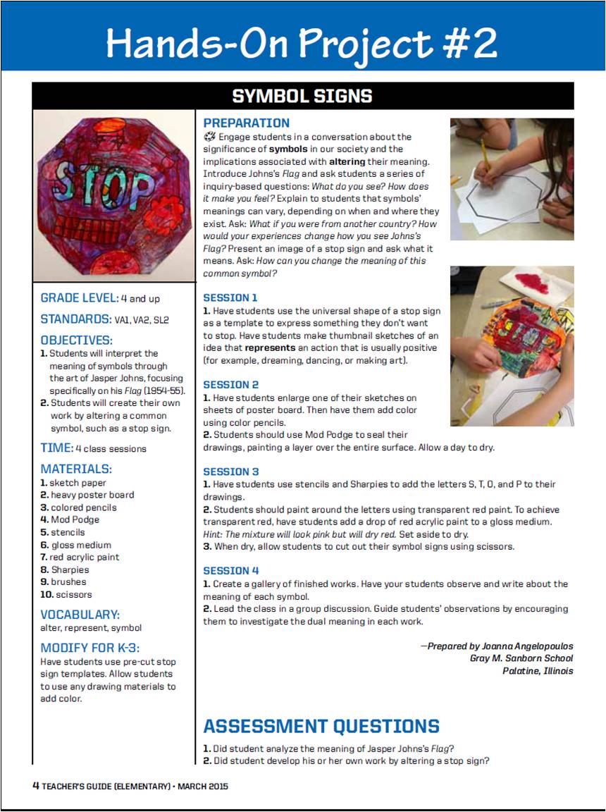 Smock Room: 4th grade...Jasper Johns