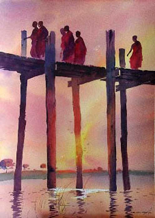 Myoe Win Aung, 1972 | Watercolour painter | Tutt'Art@ | Pittura ...