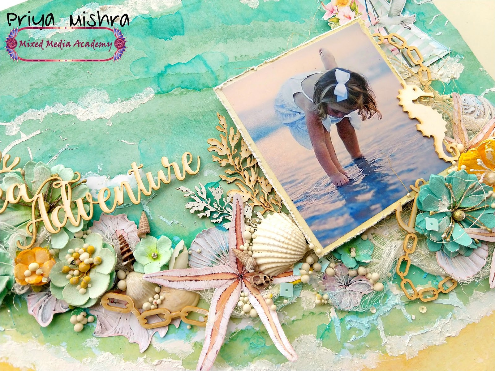 Priya Mishra Blog: Sea Adventure - Scrapbook Layout
