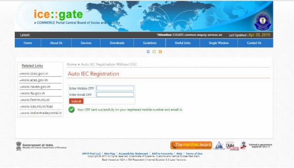 Advisory for Simplified Auto Registration at ICEGATE
