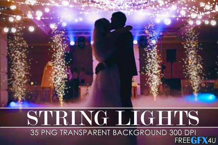 35 String Lights Overlay Pack Free Download - FreeGFX4u