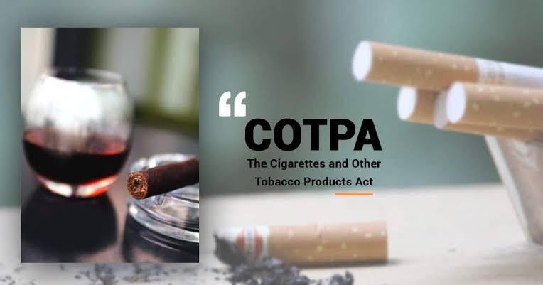 COPTA : Cigarettes and Other Tobacco Products Act, 2003