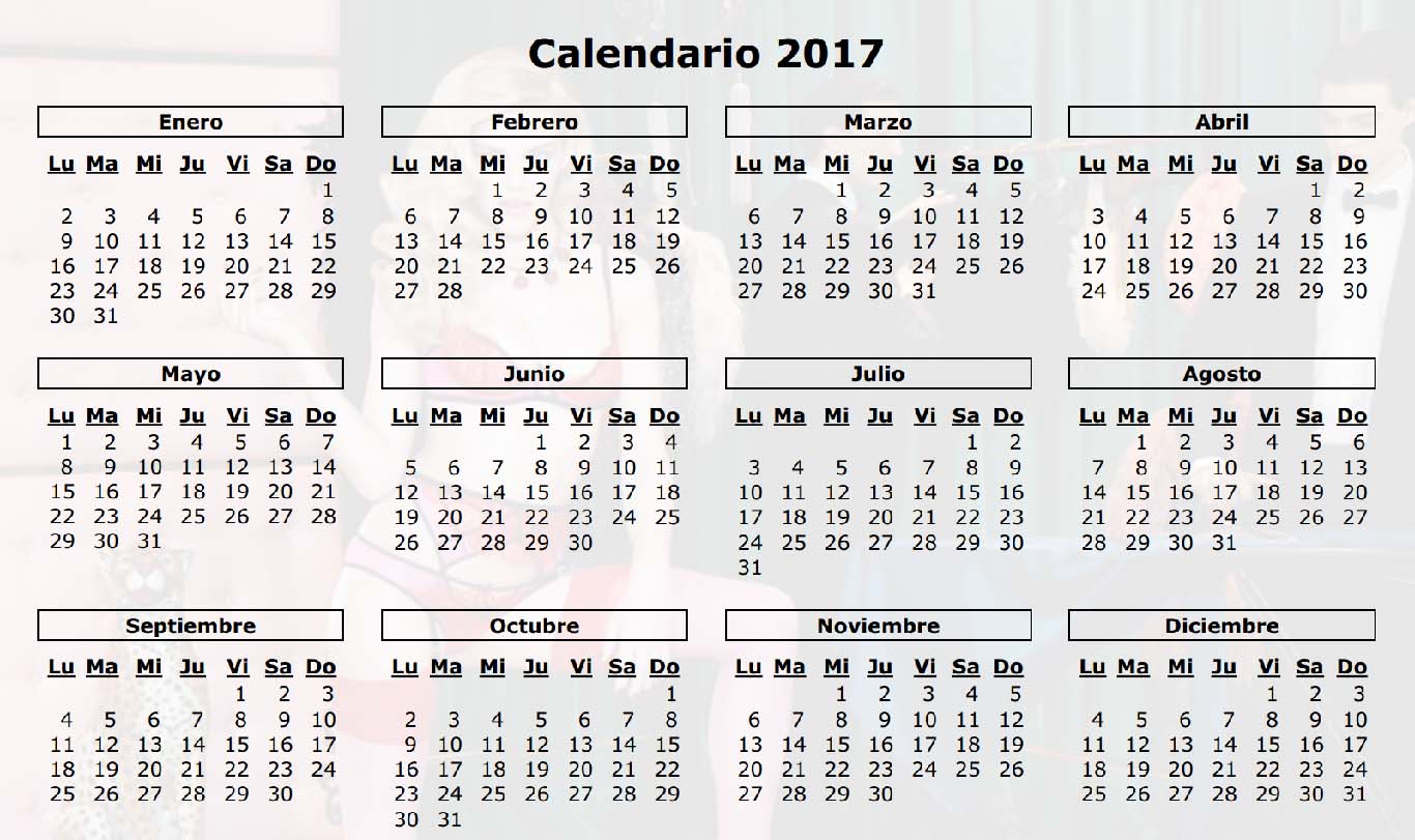 Navidad: Calendario 2017
