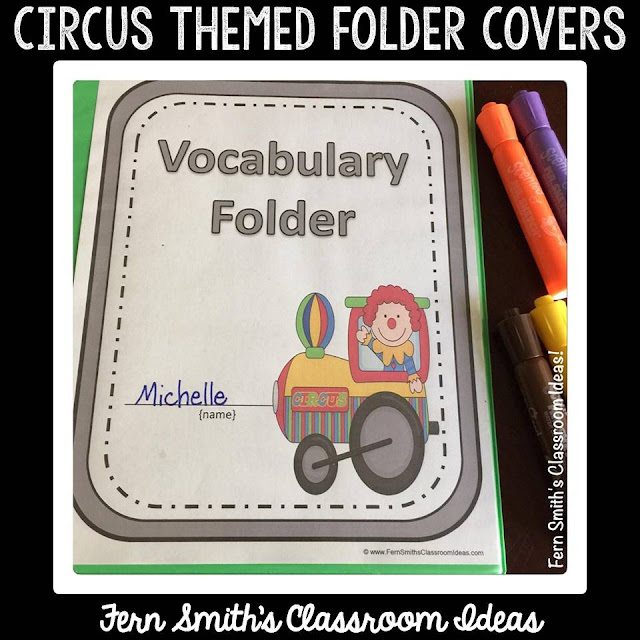 Just Adorable Circus Themed Student Binders For Your Classroom! - Fern ...