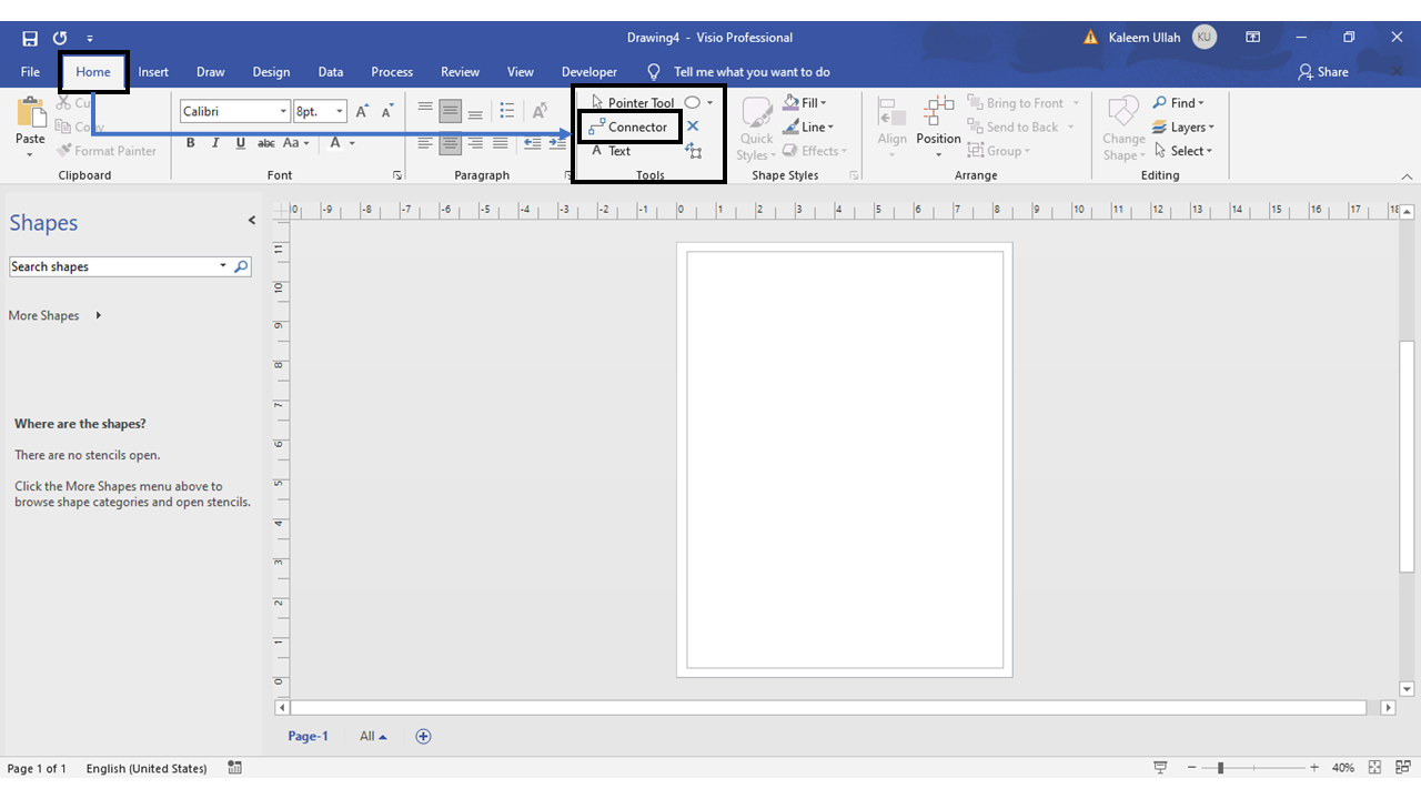 How To Connect Shapes In Microsoft Visio ms Visio With The Help Of How To Connect Shapes In Microsoft Visio ms Visio With The Help Of