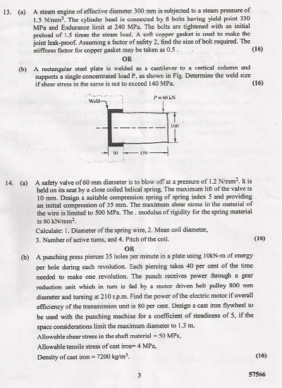 ME6503 Design of Machine Elements May June 2016 Question Paper ...