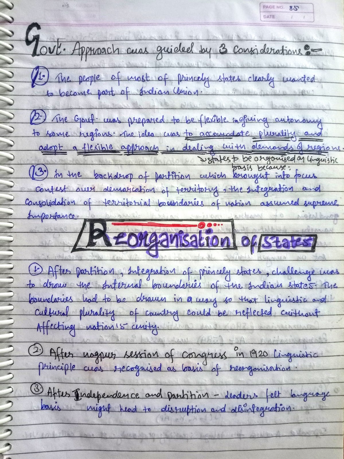 Handwritten notes of Challenges of Nation Building- Political Science ...