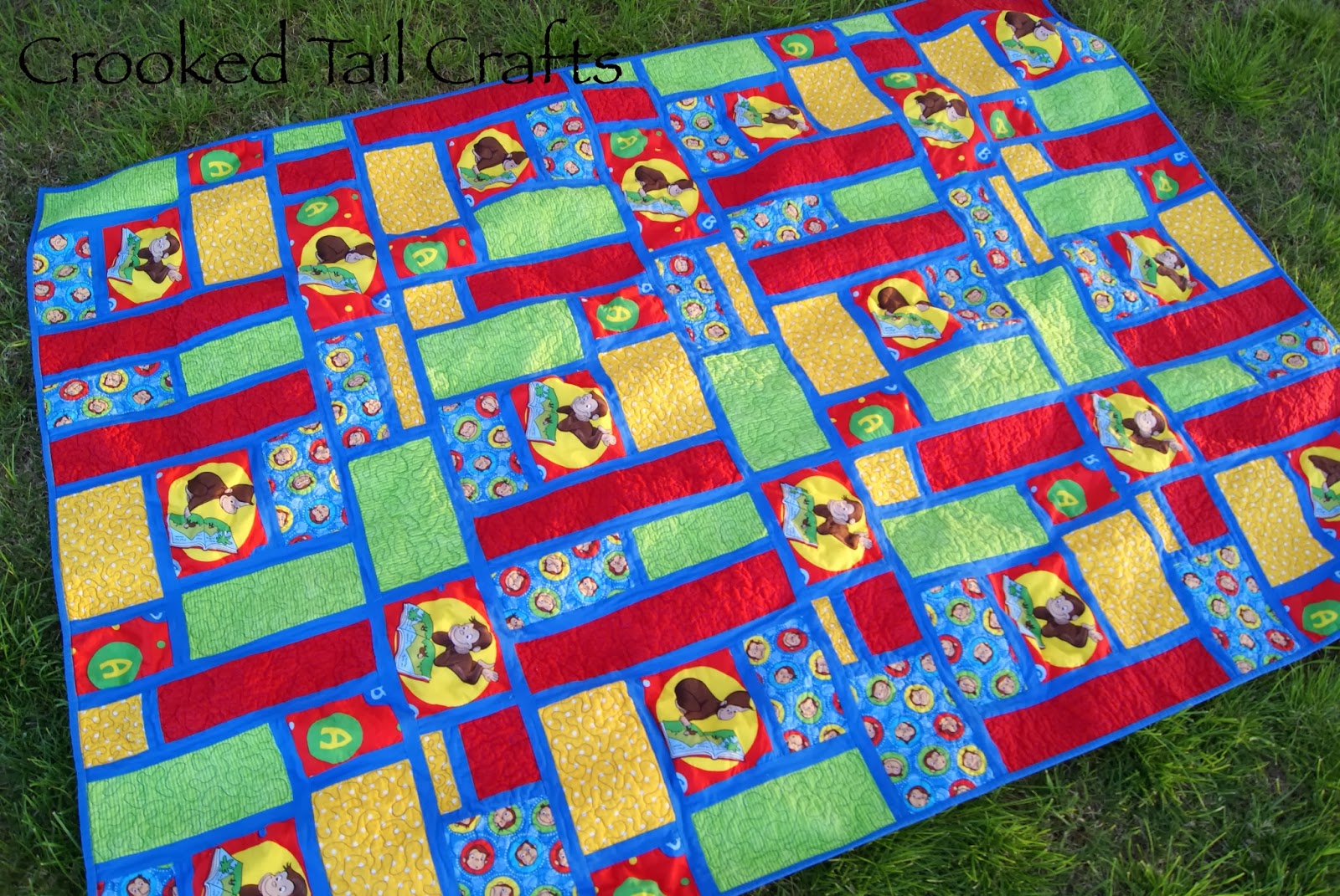 Crooked Tail Crafts: Curious George Quilt