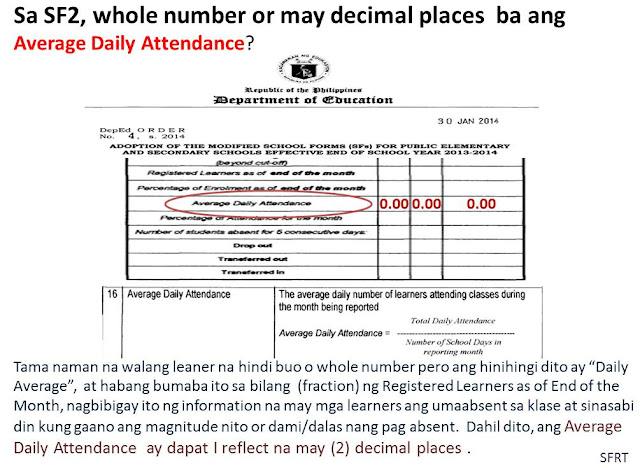 Average Daily Attendance in SF2, Clarified.