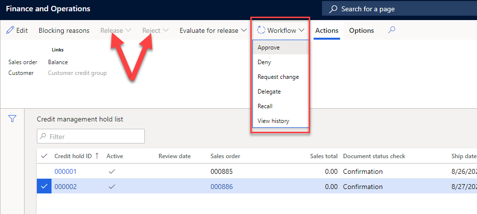 D365FandO(m): Credit Management - Workflows
