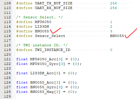 假濕汀的Blogger.: [nRF52840] ble app uart + I2C + BNO055 Acc/Gyro/Mag Output