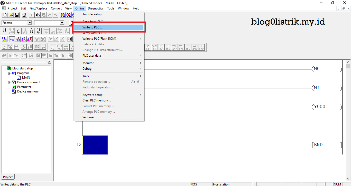 Cara Download dan Upload PLC Mitsubishi dengan GX-Developer – Blog0listrik