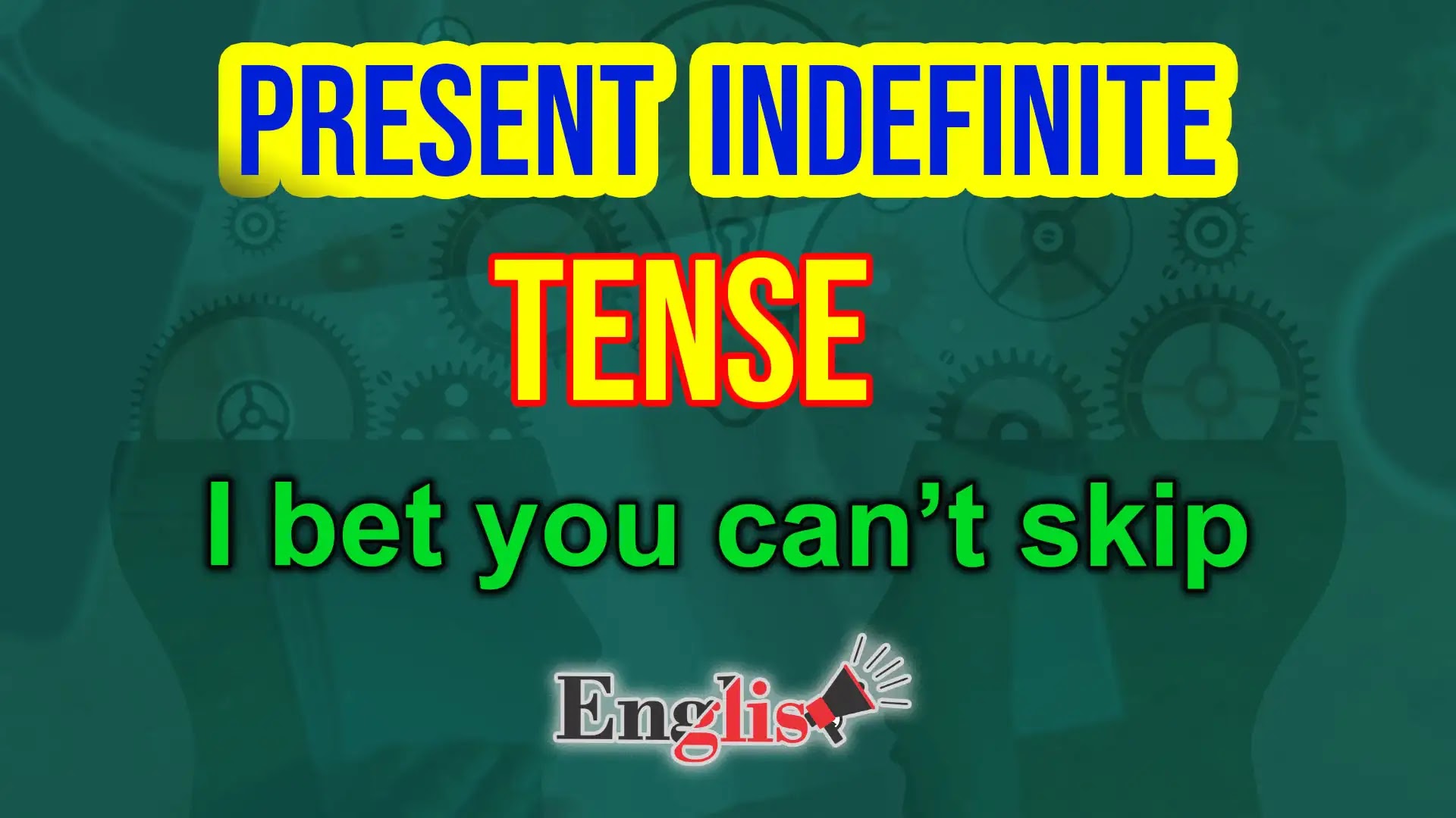 Present Indefinite Tense | Learn English Speaking with Englispeaker
