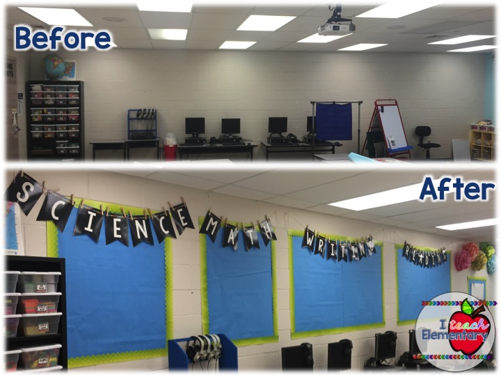 I Teach Elementary: When You Don't Have Bulletin Boards--Fake 'Em!