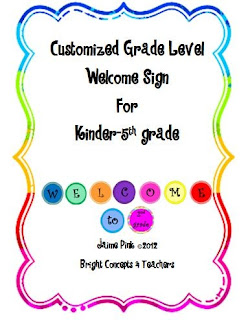 Grade Level Welcome Sign