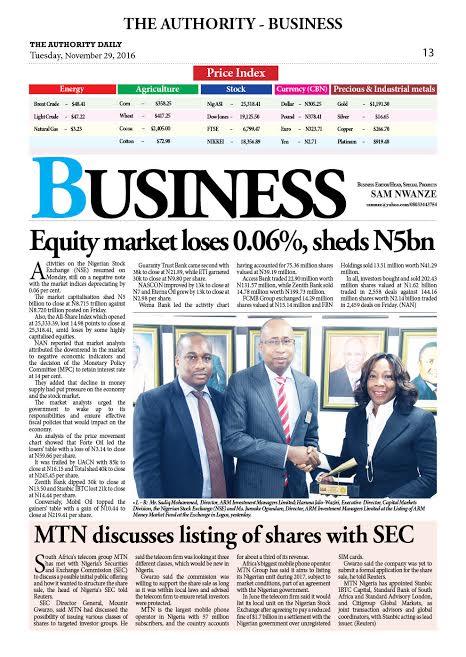 The Authority Newspapers Today November 29th, 2016