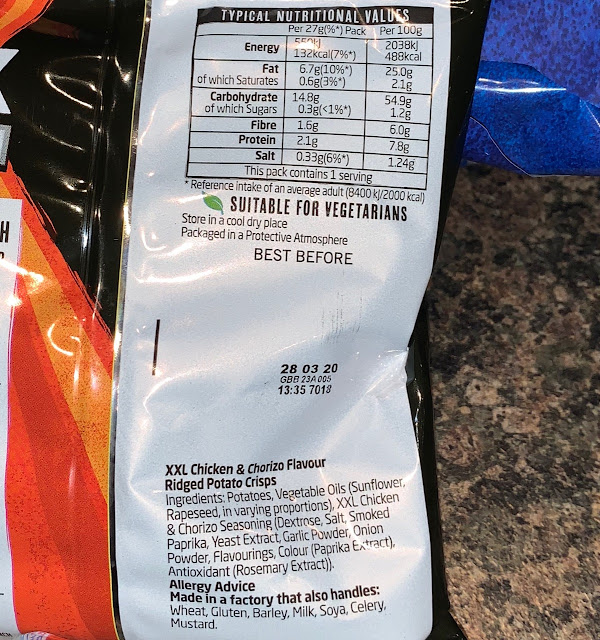 FOODSTUFF FINDS: Walkers Max Double Crunch XXL Chicken & Chorizo (Ocado ...