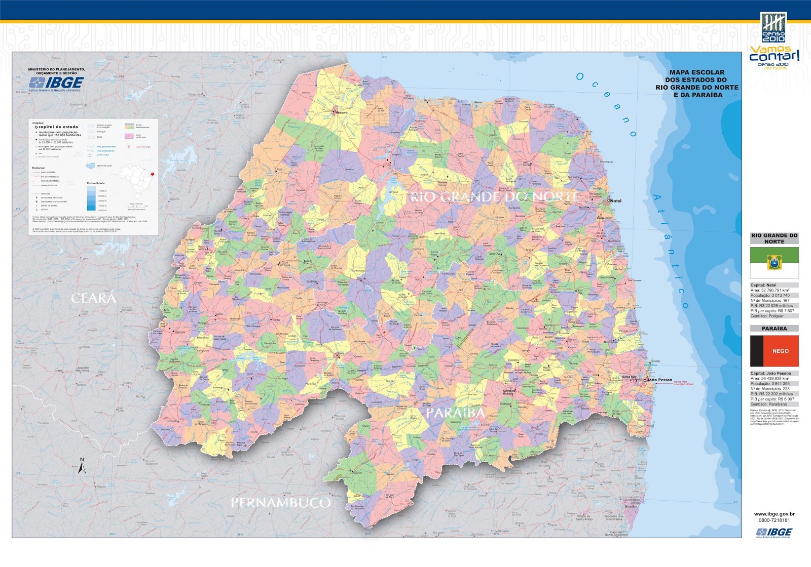 Mapas do Estado do Rio Grande do Norte