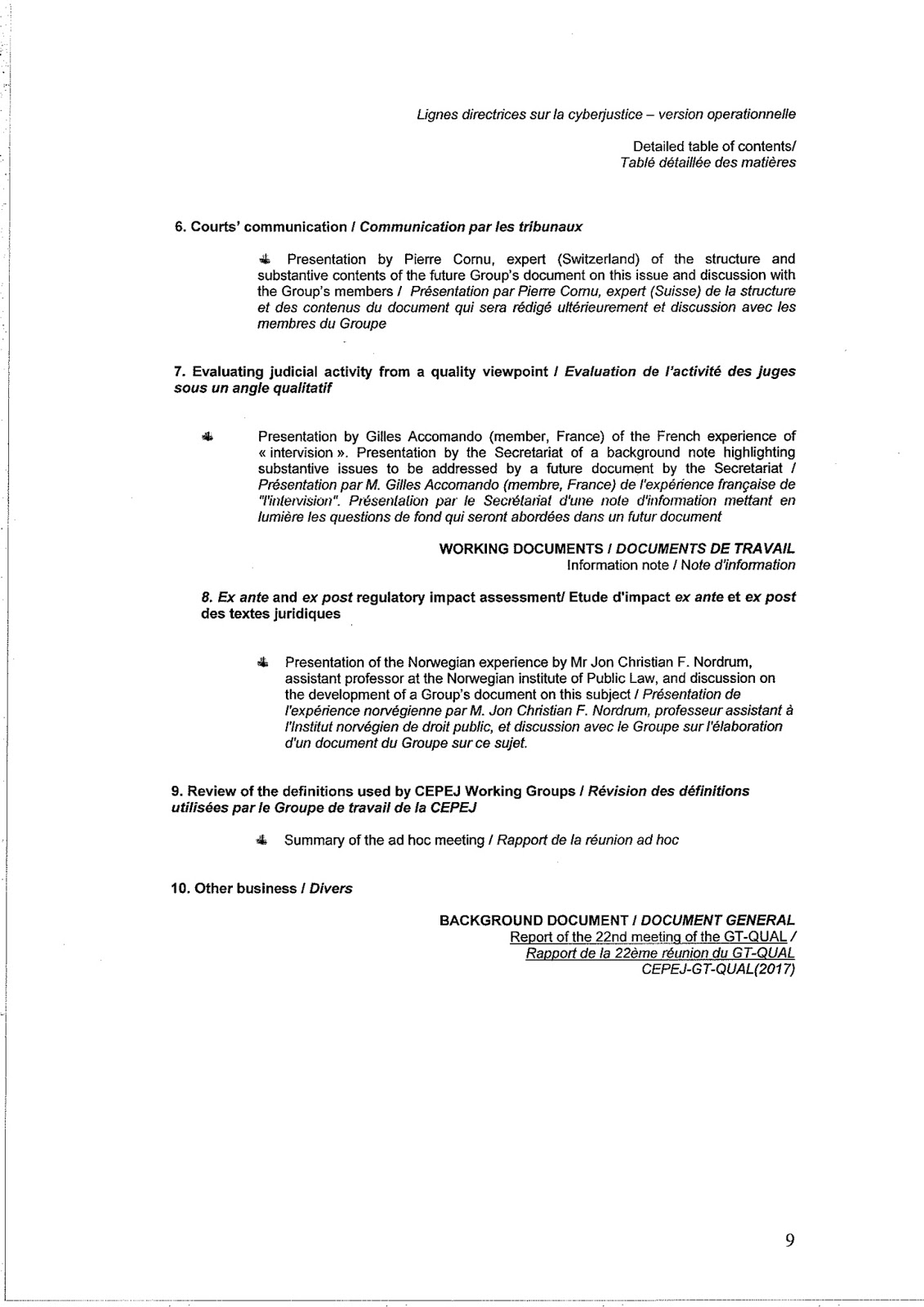 ΓΕΝΙΚΗ ΕΠΙΤΡΟΠΕΙΑ: ΕΚΘΕΣΗ ΓΙΑ ΤΗΝ 23η ΣΥΝΕΔΡΙΑΣΗ ΤΗΣ ΟΜΑΔΑΣ ΕΡΓΑΣΙΑΣ ...