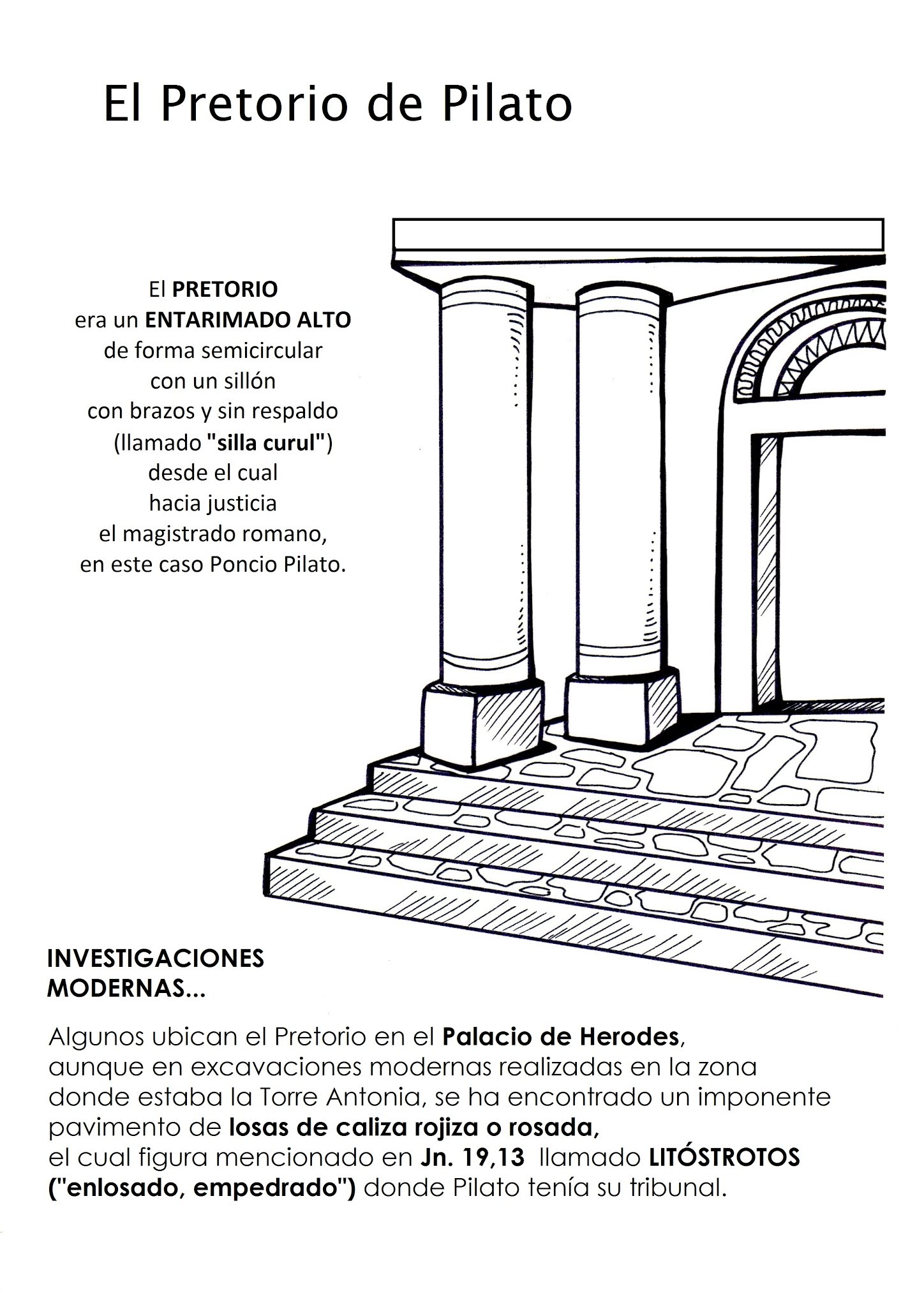 DICCIONARIO ILUSTRADO: El Pretorio de Pilato - Educacion Religiosa