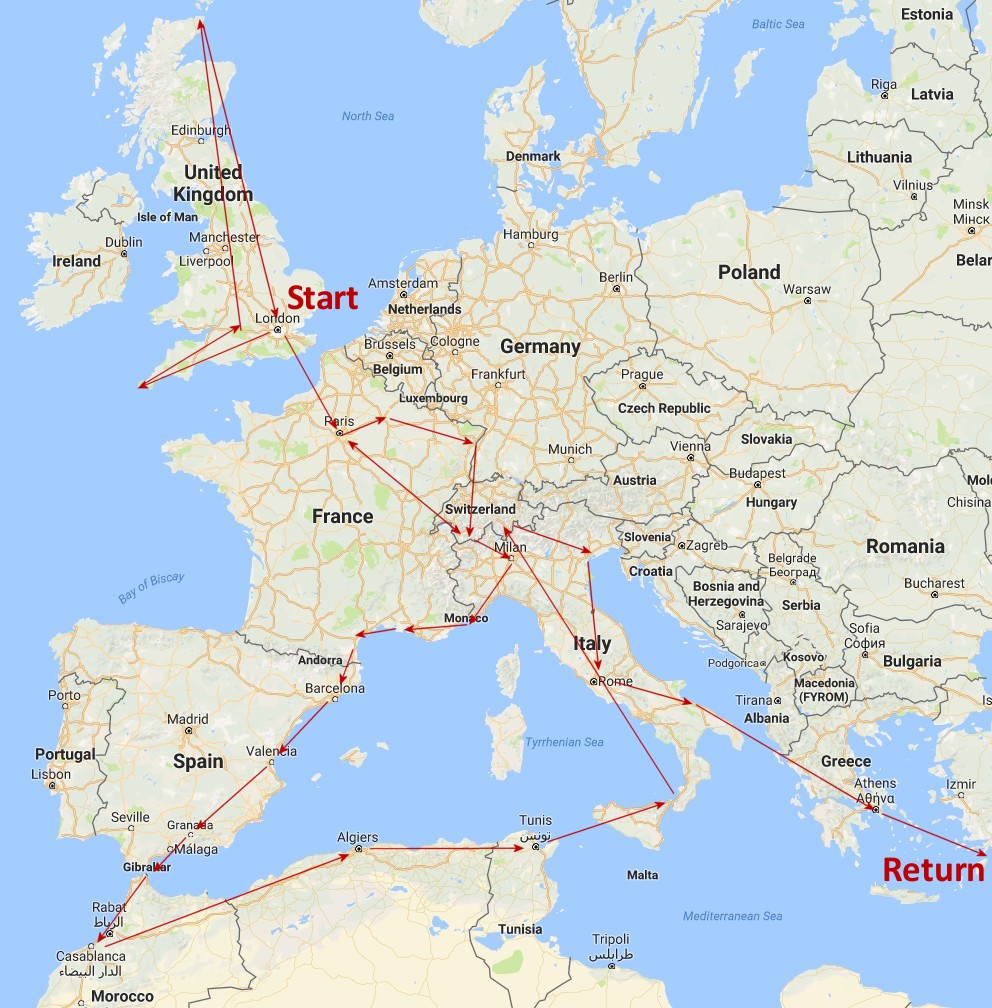 Travelling in Europe 1975-76